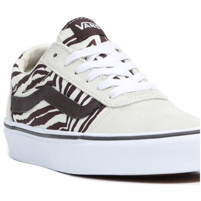 Sneaker Vans Ward Satin Tiger Brown White Damen | Fashionschuh