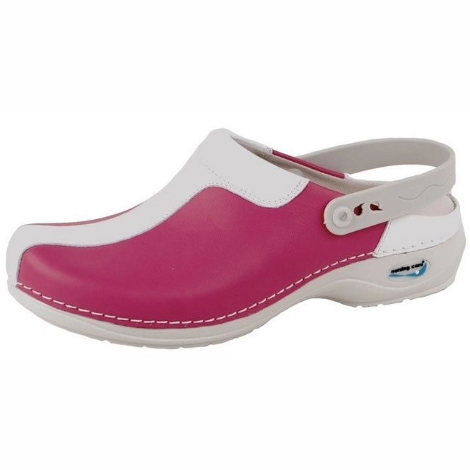 Medizinischer Clog Gevavi Wash&Go Offen Pink/Weiß | Clogsexperte