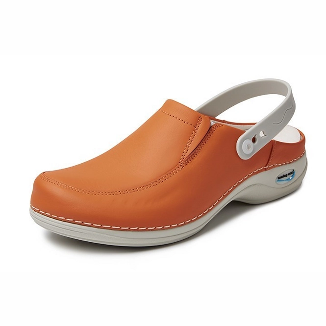 Medizinischer Clog Gevavi Wash&Go Offen Elastisch Orange | Clogsexperte