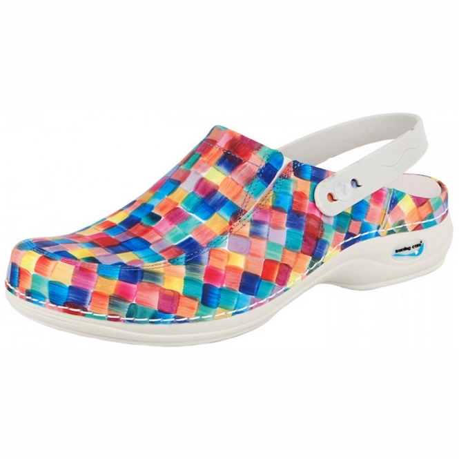 Medizinischer Clog Gevavi Wash&Go Open Elastiek Multi Rood Damen ...