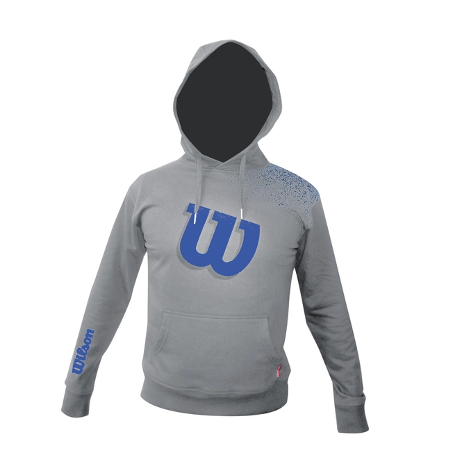 Hoodie Wilson Men PU Grey | Tennisplanet.co.uk
