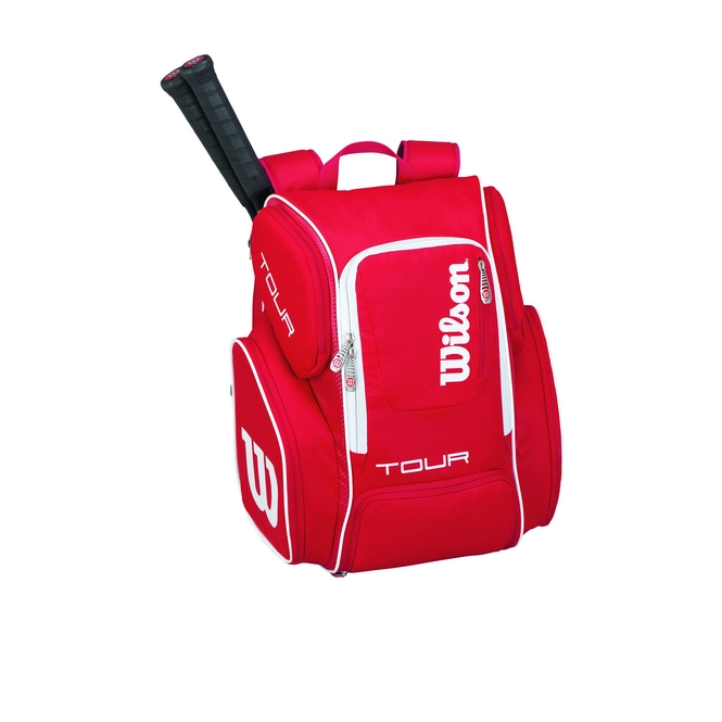 Tennisrucksack Wilson Tour V Backpack Large Red | Tennisplanet.de