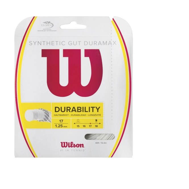 String Wilson Synthetic Gut Duramax 17 White | Tennisplanet.co.uk