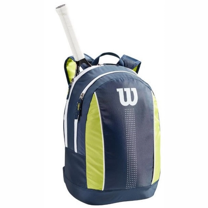 Tennis Rucksack Wilson Junior Backpack Navy Lime Green White ...