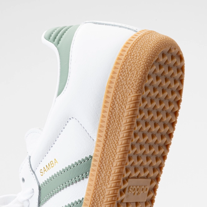 adidas Kids Samba OG Ftwr White / Silver Green / Gum 3 | Sneaker District