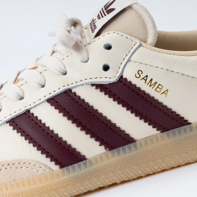 adidas Unisex Samba OG Wonder White / Shadow Red / Gum | Sneaker District