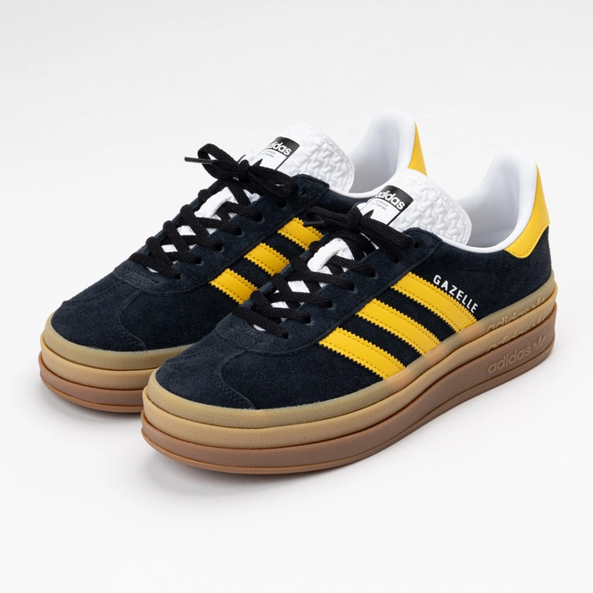 adidas Women Gazelle Bold Core Black / Bold Gold / Ftwr White | Sneaker ...