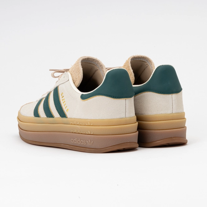 Baskets Adidas Women Gazelle Bold Cream White / Collegiate Green ...