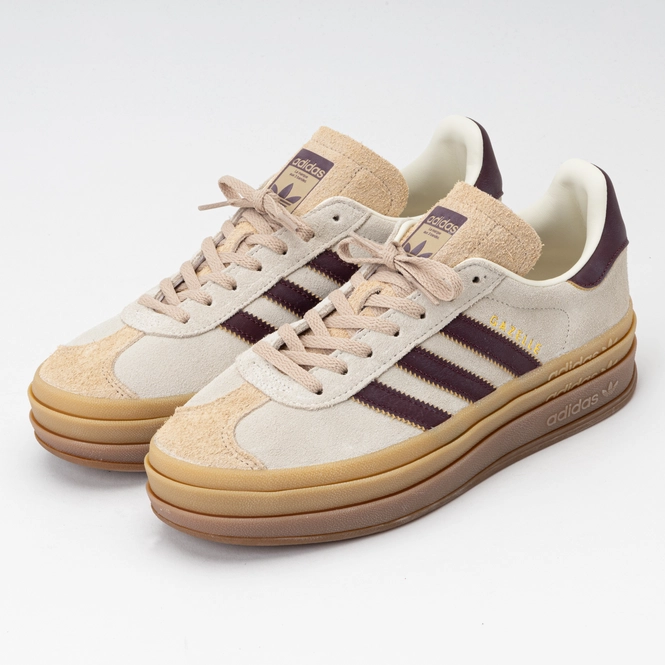 adidas Women Gazelle Bold Cream White / Maroon / Magic Beige | Sneaker ...