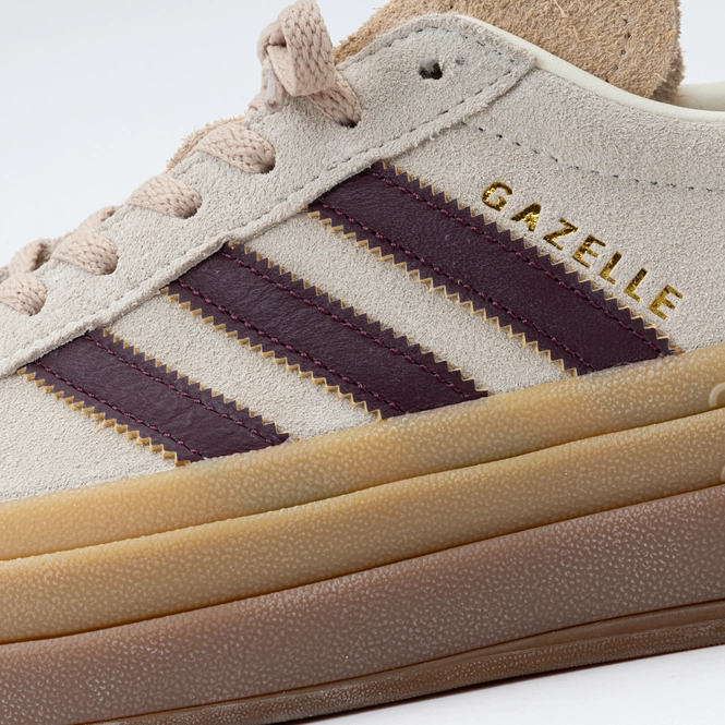 Adidas Women Gazelle Bold Cream White / Maroon / Magic Beige '24 ...