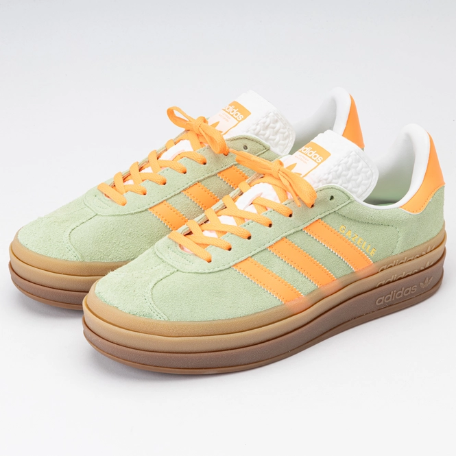 adidas Women Gazelle Bold Semi Green Spark / Screaming Orange / Core ...