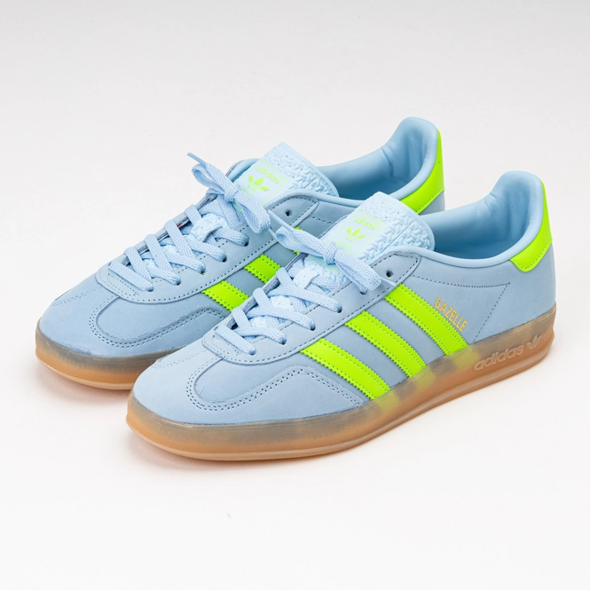 Adidas Women Gazelle Indoor Clear Sky Blue/ Solar Green/ Gum 3 ...