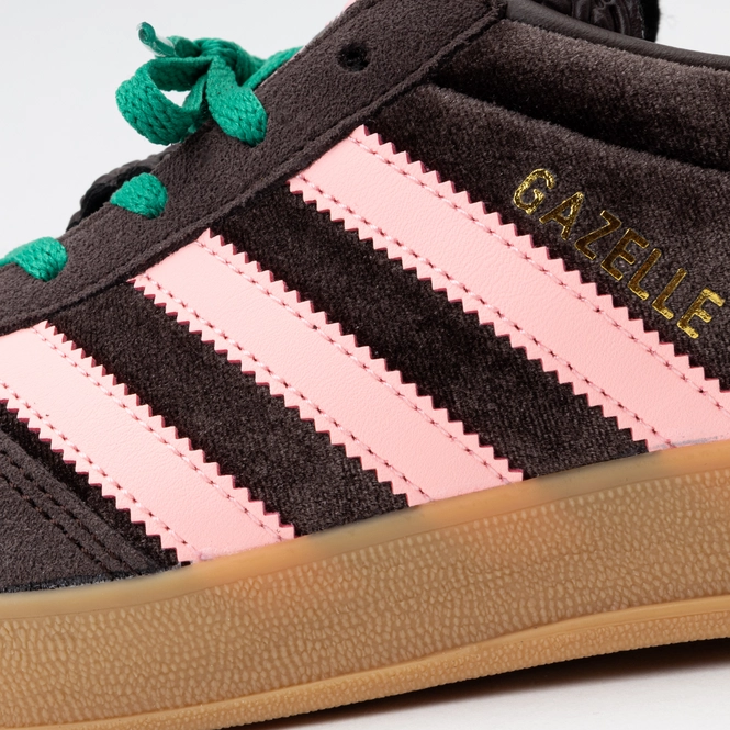 adidas Women Gazelle Indoor Dark Brown / Glow Pink / Court Green ...