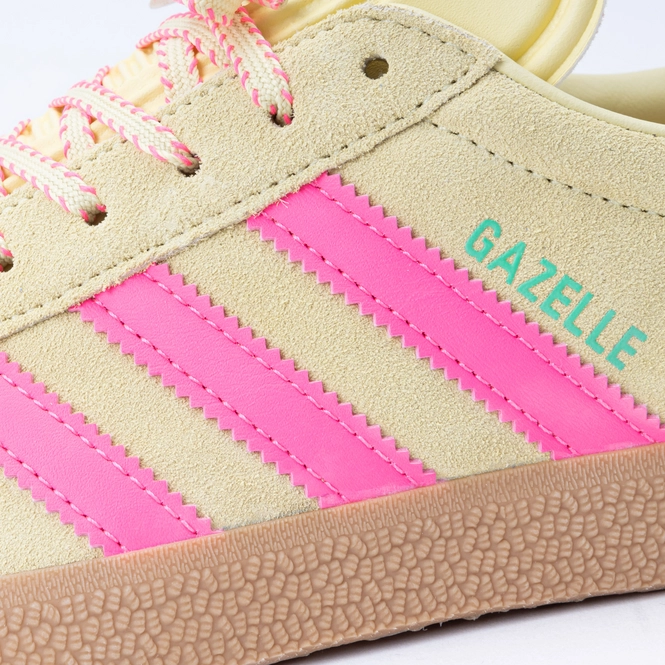 adidas Women Gazelle Powder Yellow / Lucid Pink / Gum 3 | Sneaker District