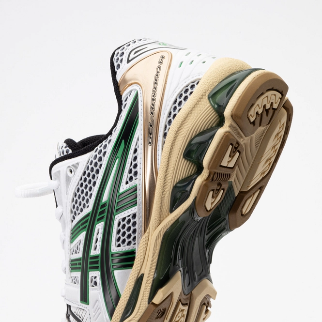 ASICS Unisex GEL-KAYANO 14 White/Hinoki Beige | Sneaker District