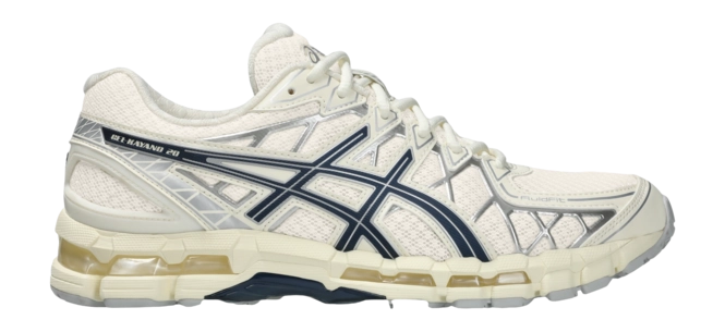 ASICS Unisex GEL-KAYANO 20 Cream/Independence Blue | Sneaker District
