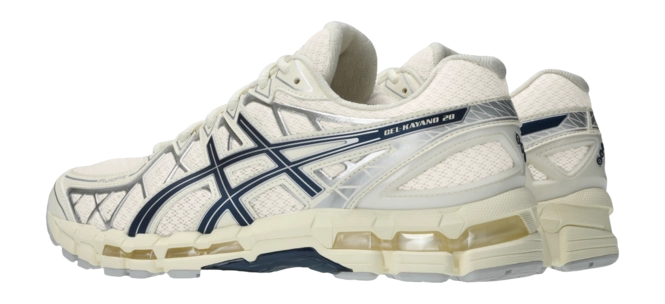 ASICS Unisex GEL-KAYANO 20 Cream/Independence Blue | Sneaker District