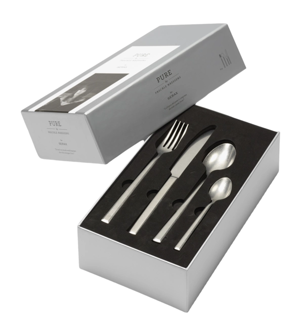 Cutlery Set Serax Pure Cutlery By Pascale Naessens Steel Grey (24 pc ...
