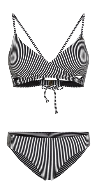 Bikini O'Neill Women Essentials Baay Maoi Black Micro Stripe ...