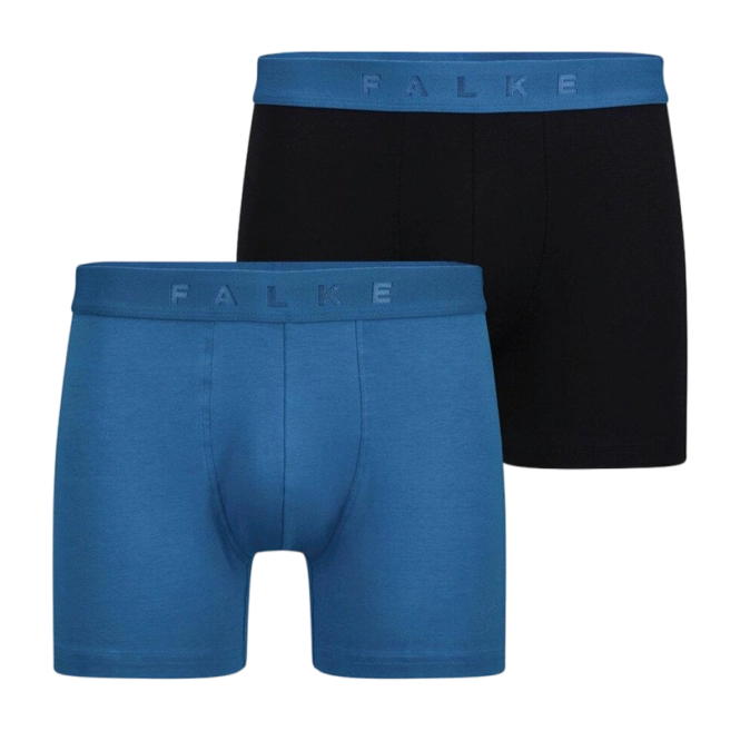 Boxershort Falke Men Daily Comfort Blue Black (2-Pack) | Outdoorsupply