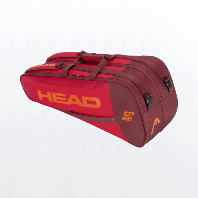 Tennis Bag HEAD Core 6R Combi Red Red | Tennisplanet.co.uk