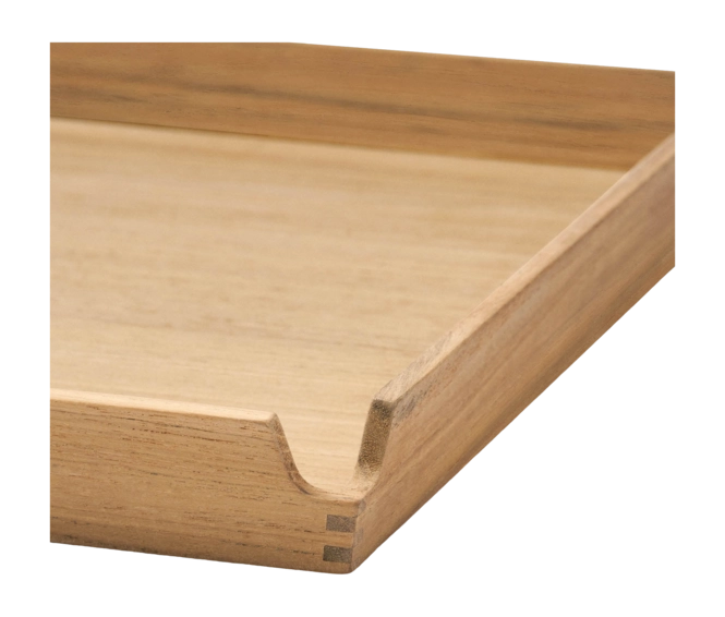 Dienblad Lind DNA Square S Airy Nupo Anthracite / Teak | Kookexpert