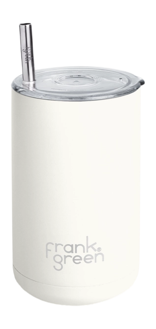 Flask Frank Green Iced Coffee Cup Cloud 425 ml | Cookwarestore