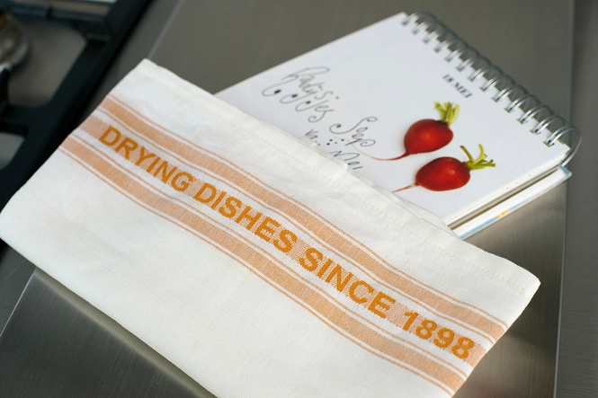 Glazendoek De Witte Lietaer Dish Orange (2 stuks) | Kookexpert