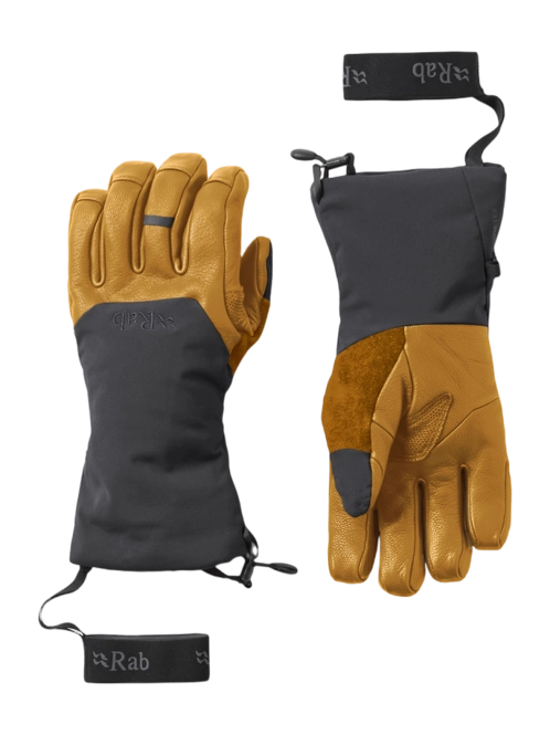Handschoen Rab Men Guide GTX Gauntlets Black Tan | Outdoorsupply