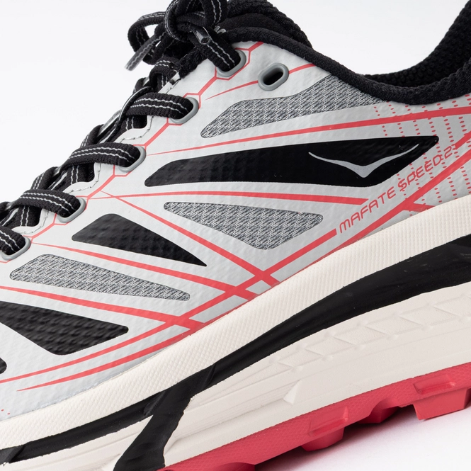 HOKA Unisex Mafate Speed 2 Galactic Grey Ruby Red | Sneaker District