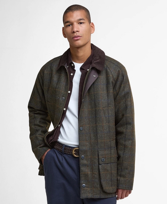 Jas Barbour Men Bedale Check Wool Jacket Brown | Outdoorsupply