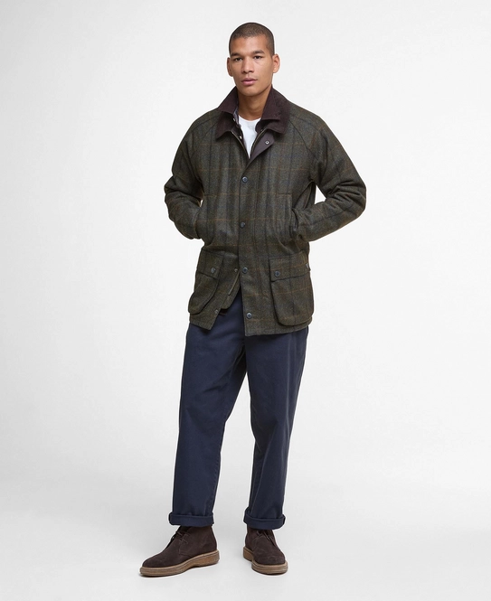 Jacke Barbour Bedale Check Wool Jacket Herren Brown | Outdoorsupply.de