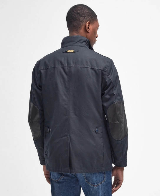 Jas Barbour Men Ogston Wax Jacket Navy | Outdoorsupply