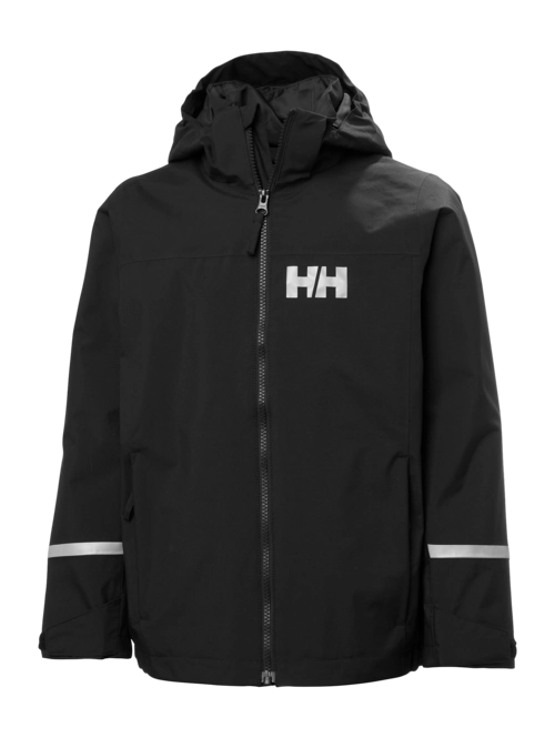 Jas Helly Hansen Junior Shelter Helly Tech Jacket Black | Outdoorsupply
