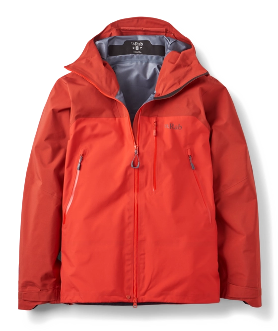 Jas Rab Men Latok Mountain GTX Jacket Tuscan Red Dark Horizon | Etrias.nl