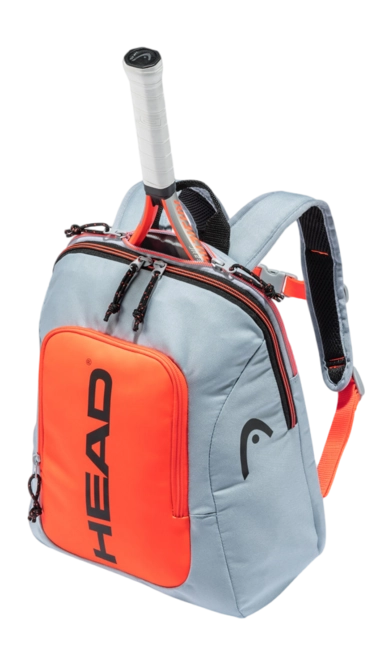 Tennisrugzak HEAD Kids Backpack Rebel Grey Orange | Tennisplanet.nl