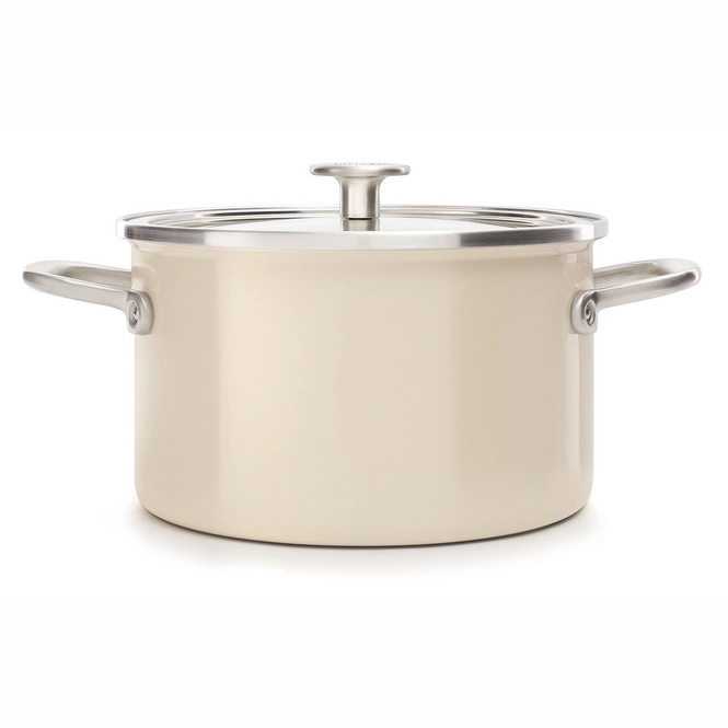 Cocotte KitchenAid Almond Cream 20cm | Cuisineetcocotte