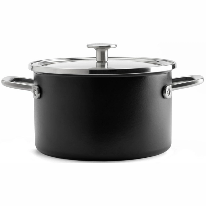 Kookpan KitchenAid Mat Zwart 20 cm | Kookexpert