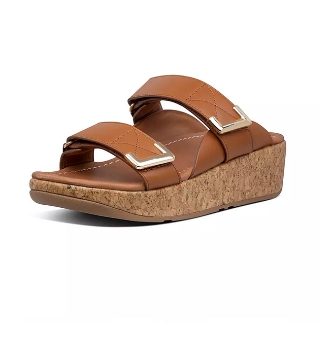FitFlop Remi Adjustable Slides Light Tan | Onlybrands