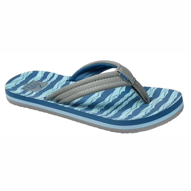 Slipper Reef Boys Kids Ahi Blue Grey Ocean | Strandlaken Expert