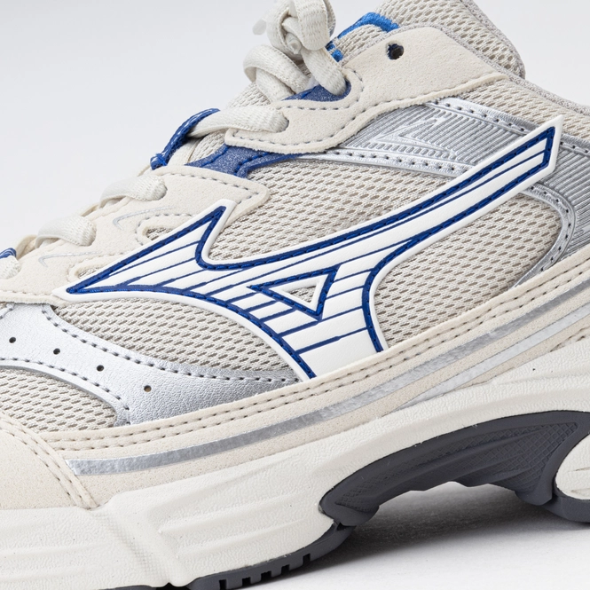 Mizuno Unisex MXR Silver Birch/Snow White/Surf the Web | Sneaker District
