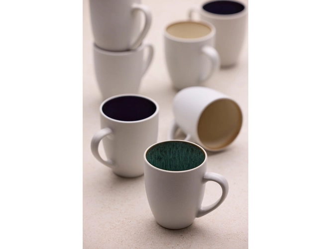 Mug Bitz Gastro White / Dark Blue 300 ml (Set of 4) | Cookwarestore