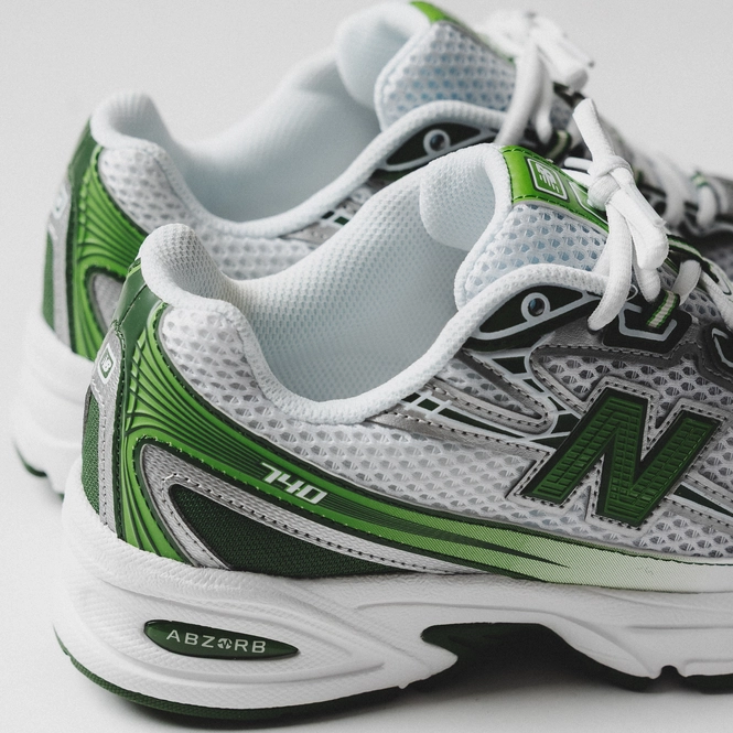New Balance Unisex U740GH2 White/Alpine Green/Dark Alpine Green/Silver ...