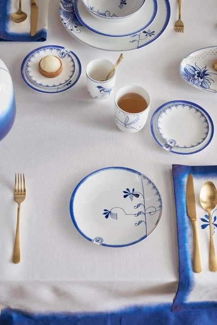 Breakfast plate Pip Studio Pip & The Blue Bird White 20 cm (Set of 6 ...
