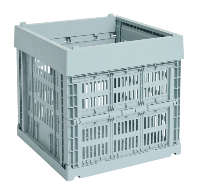 Opbergbox HAY Colour Crate Cube Dusty Blue | Etrias.nl