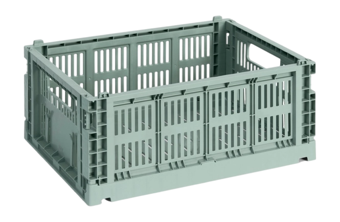 Aufbewahrungsbox HAY Colour Crate Medium Sage Green | Causeways.de
