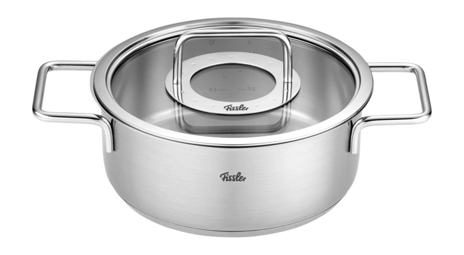 Pan Set Fissler Pure Collection with Glass Lids (4-Piece) | Cookwarestore