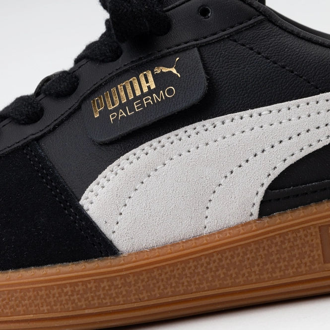 PUMA Unisex Palermo Lth Black Gum | Sneaker District