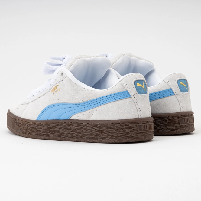 PUMA Youth Suede XL Puma White Team Light Blue | Sneaker District