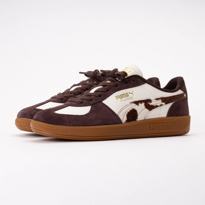 PUMA Women Palermo Cow Warm White-Chocolate Brown-Gum 26 | Sneaker ...